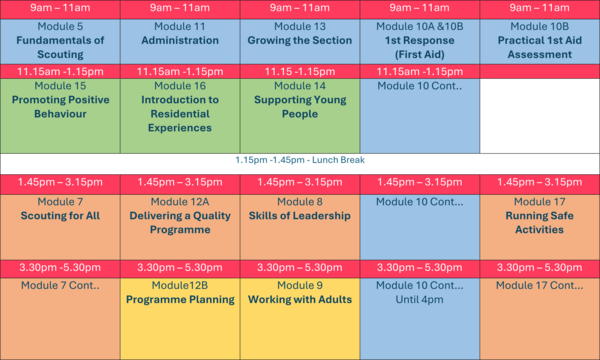 Training course booking | Kent Scouts